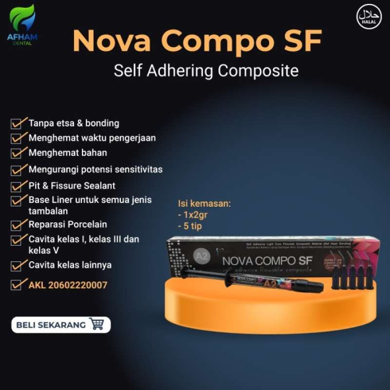 Jual Composite Flowable / Composit Flow / Nova Compo Sf Self Adhering di Seller Medika Corner ...