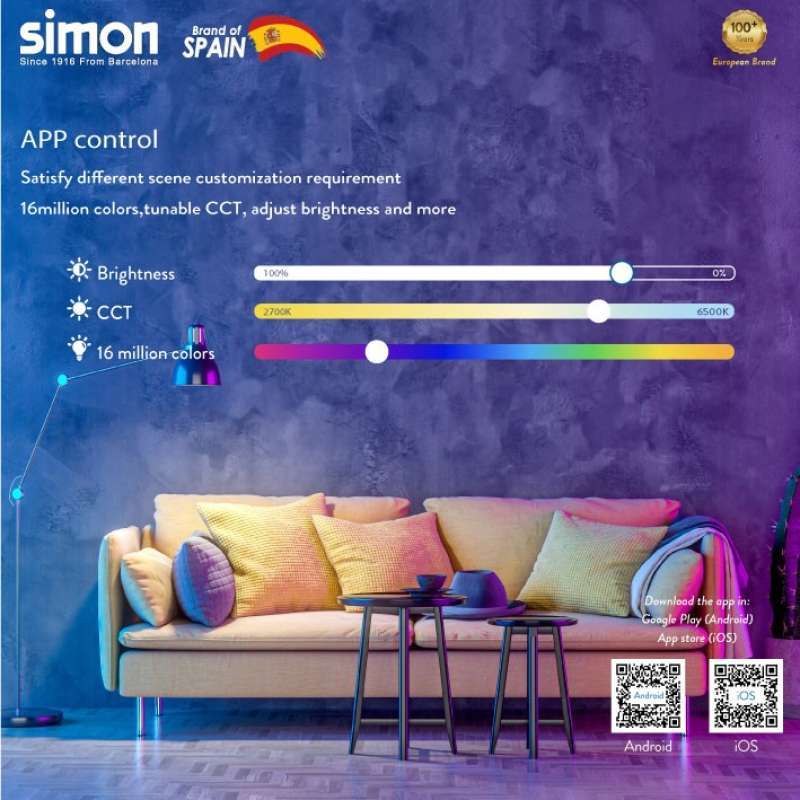Jual Simon Smart Bulb Rgb + Tunable Cct 8.5w Wifi Di Seller Simon ...