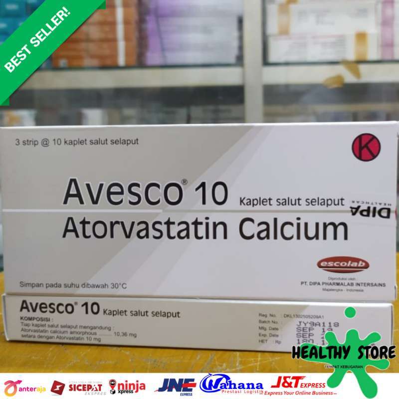 Jual Avesco 10 Atorvastatin Calcium Trihydrate 10 Mg Per Box Original ...