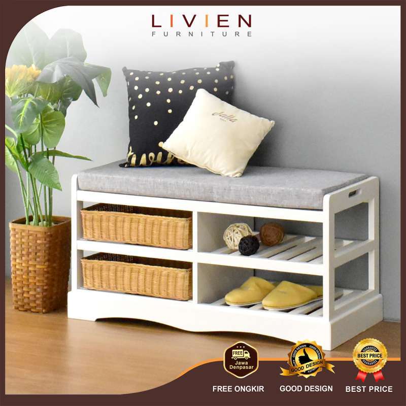 Promo Livien Furniture - Dynamic Bench Rack - Bench - Rak Sepatu ...