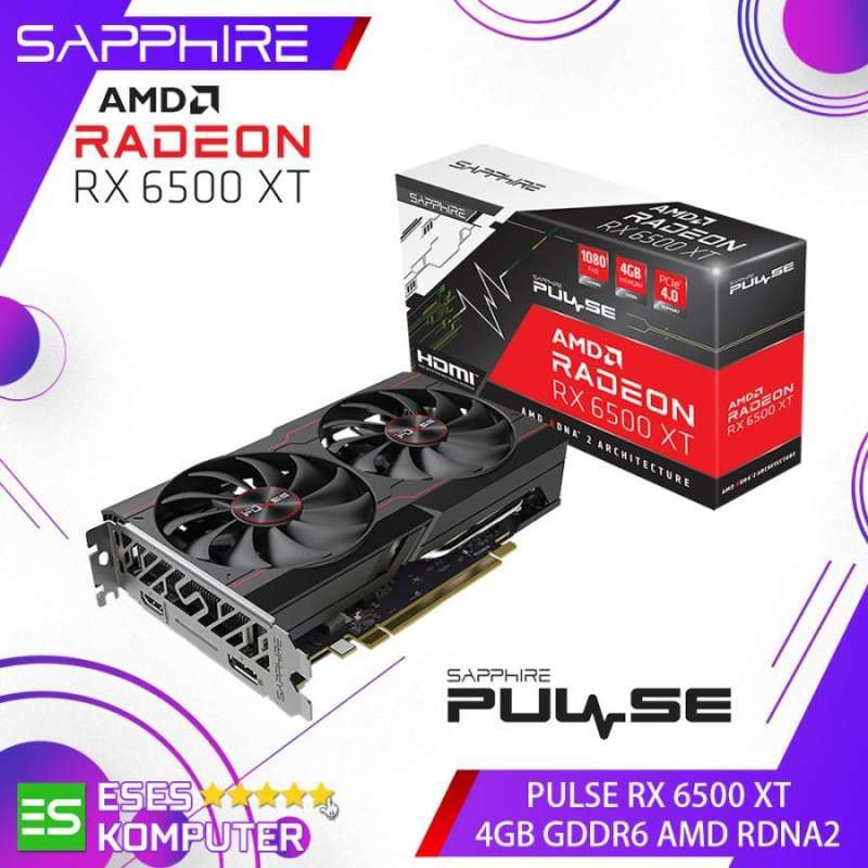 Jual Vga Sapphire Radeon Rx 6500 Xt Pulse | 4gb Gddr6 | Amd Rdna2 Di ...