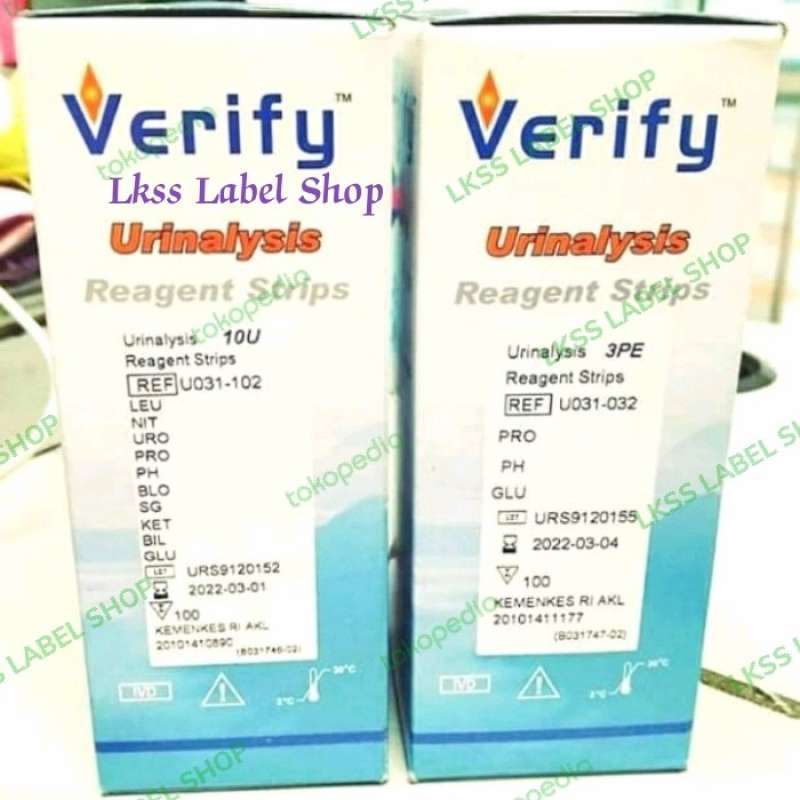 Jual Verify Reagen Strip Urinalysis 3 Parameter & 10 Parameter Isi ...
