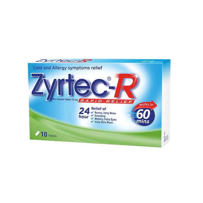 Jual Zyrtec-r Rapid Relief / Cold And Allergy Symptoms Relief / Obat ...