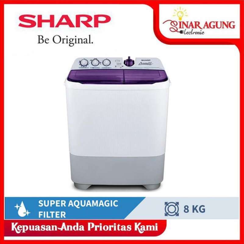 Promo SHARP Mesin Cuci Twin Tube 8KG ES-T85CR-VK - GARANSI RESMI Diskon ...