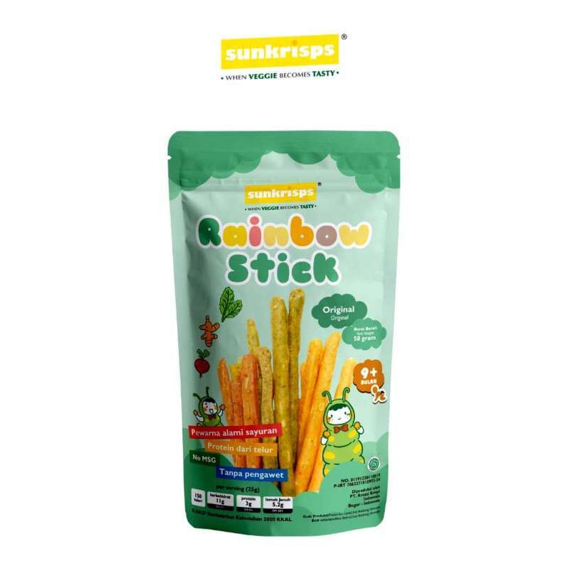 Promo Sunkrisps Rainbow Stik Atau Puff 50 Gr Camilan Sayuran Sunskrips ...