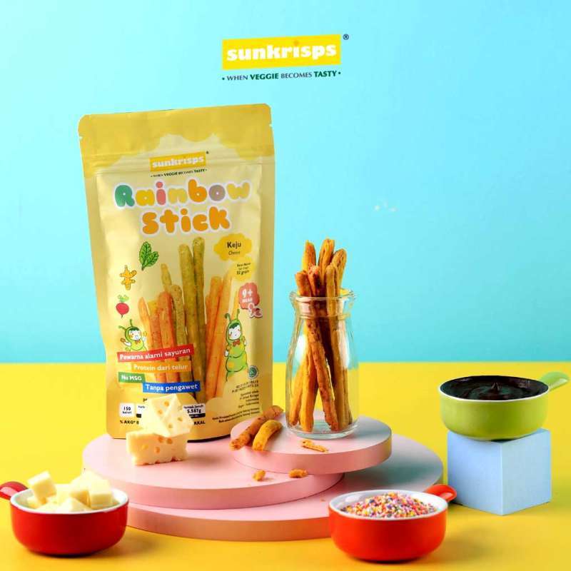 Promo Sunkrisps Rainbow Stik Atau Puff 50 Gr Camilan Sayuran Sunskrips ...