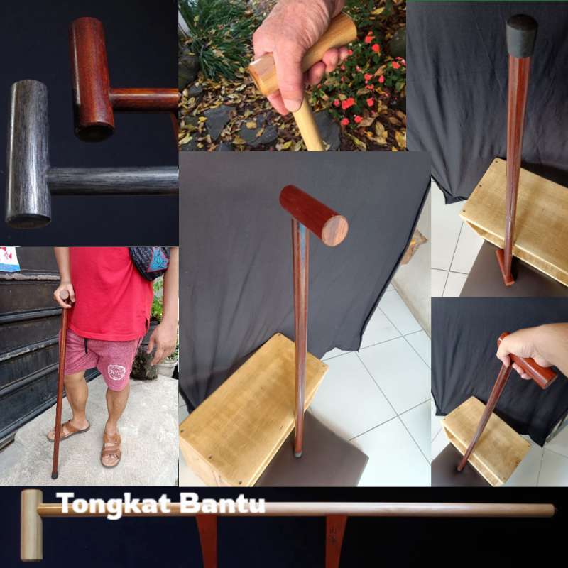 Promo Tongkat Kayu Alat Bantu Jalan Kaki Lansia Bela Diri Self Defense ...