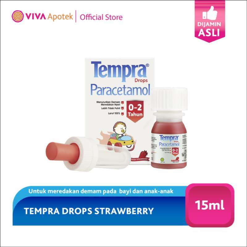 Promo Tempra Drops Strawberry untuk Penurun Demam Usia 0-2 Tahun - 15ml ...
