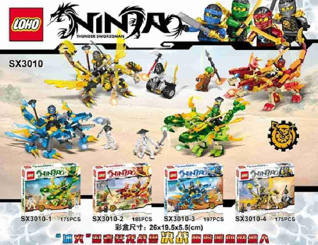 Jual Brick Loho Sx3010 Ninja Thunder Swordsman - Ninjago Naga Sx 3010 ...