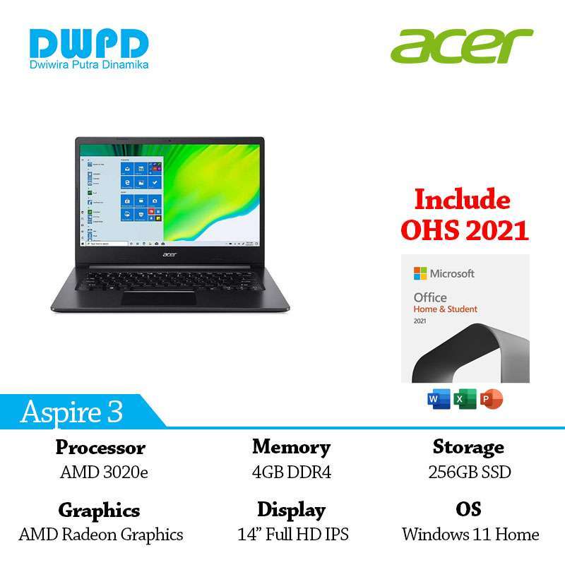 Jual Acer Aspire 3 A314-22-a667 Amd 3020e 4gb Ddr4 256gb Ssd 14 Full Hd ...