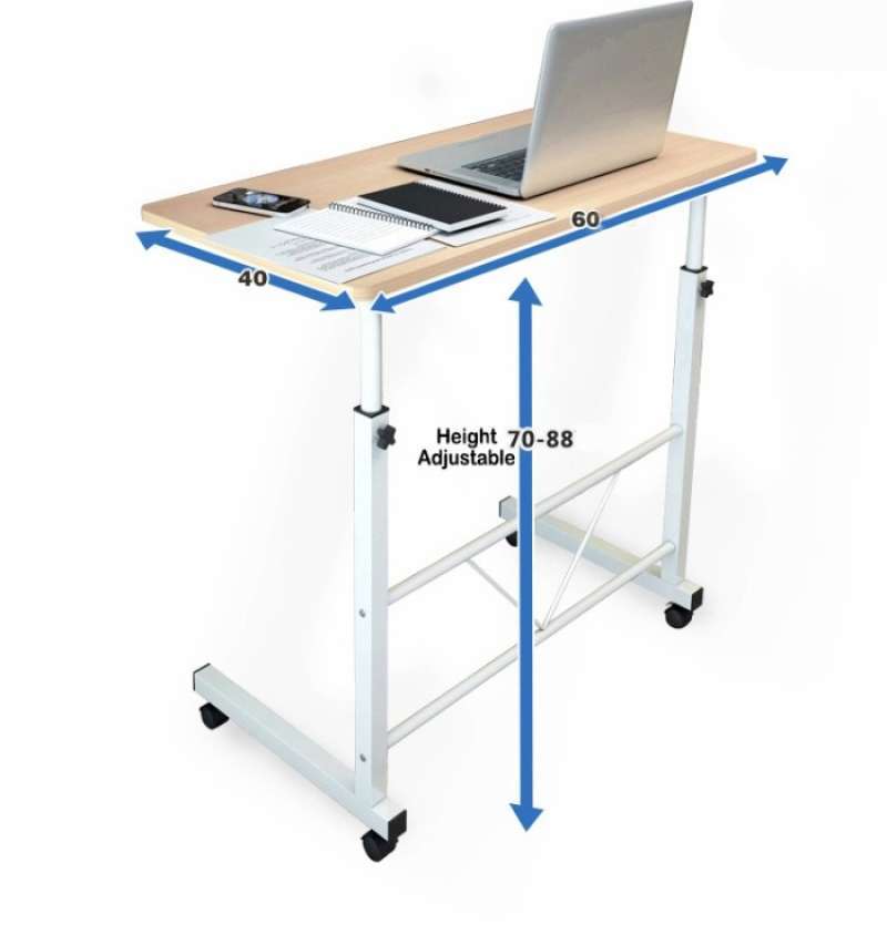 Promo Meja Laptop Adjustable Height Standing Desk Roda Portable Lipat ...