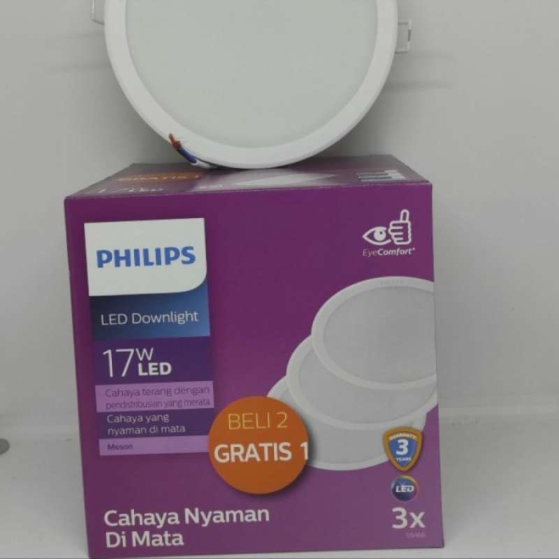 Promo PHILIPS LED Downlight Pack 59466 MESON 150 17W 65K ID MP recessed ...