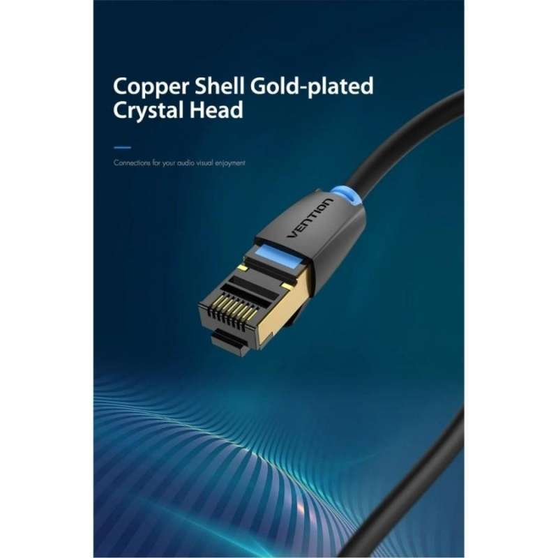 Jual Kabel LAN RJ45 Cat8 Vention Ethernet Gigabit 40Gbps SFTP 0 1 2 3 5 ...