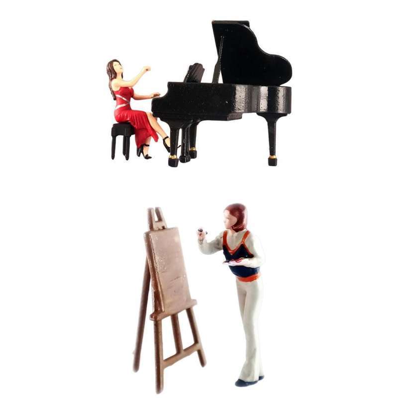 Promo 1/64 Scale Figures Pianist and Artist for Train Layouts Photo ...