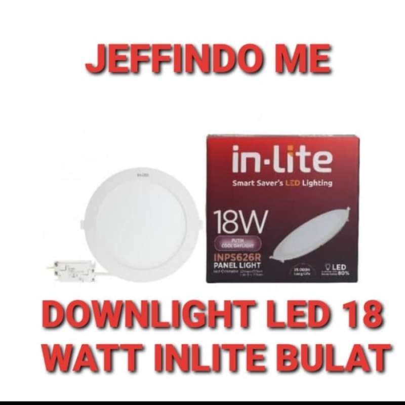 Jual Inlite Downlight Panel 18 Watt Light Led Inbow 18w Bulat Inps626r ...