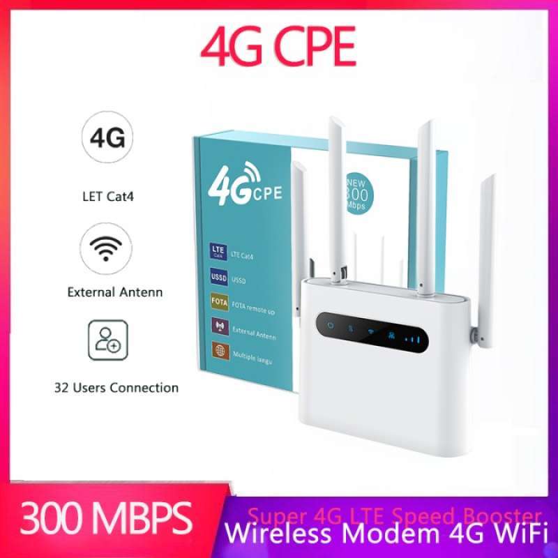 Promo Wireless 4G LTE Booster Signal 2.4ghz 300Mbps Modem 4G CPE Router ...