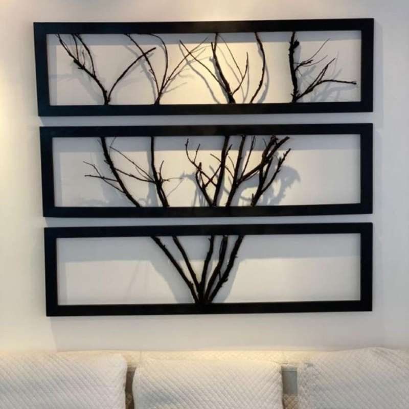 Jual hiasan dinding lukisan frame 3d pohon ranting dekorasi aesthetic ...