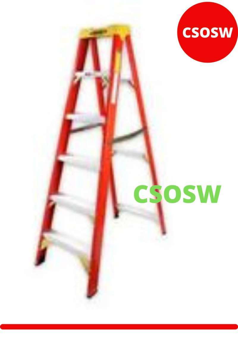Jual KRISBOW TANGGA FIBERGLASS 6 STEP MERAH FIBER GLASS LADDER di ...