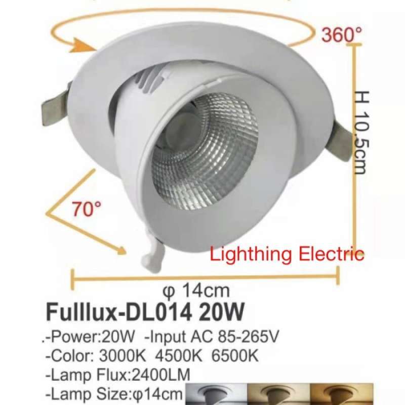Promo Downlight Keong Led 20W/Spotlight Cob 20W / Lampu Sorot Keong Led 20 W Diskon 23% di ...