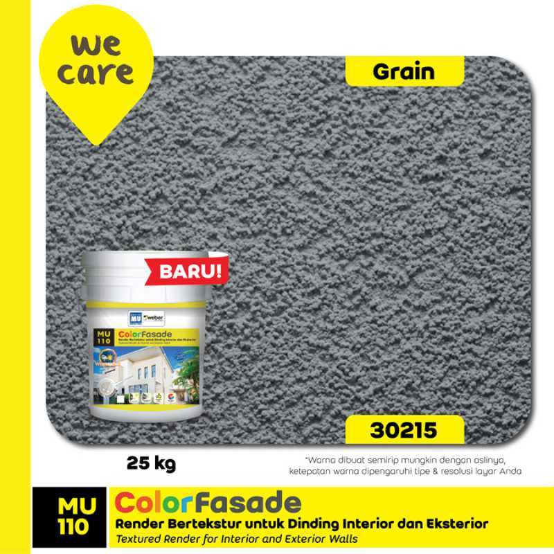Jual Mortar Utama Weber MU-110 ColorFasade Grain sebanyak 5 pail 25Kg ...