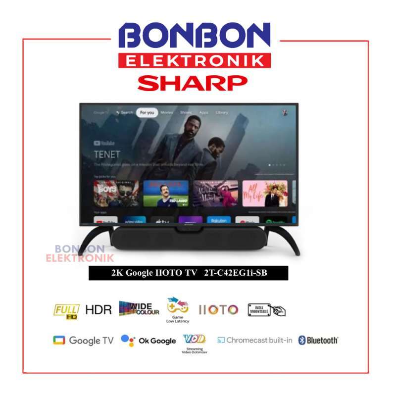 Jual Sharp Smart Tv 42 Inch 2t-c42eg1i-sb Soundbar Google Tv / 42eg1isb Di Seller Bonbon ...