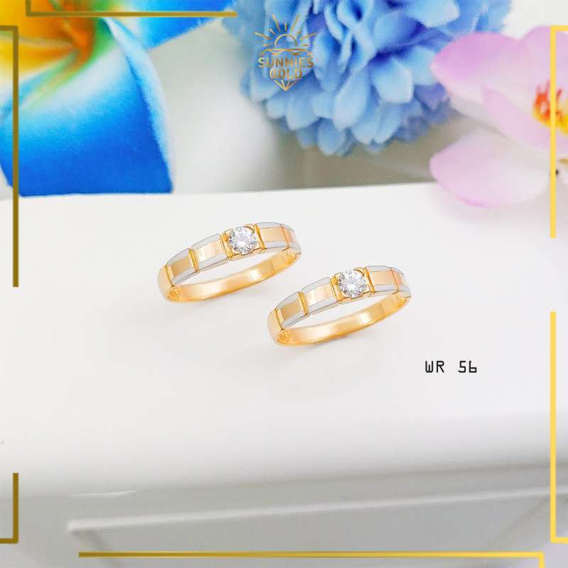 Jual Cincin Nikah Emas Asli Kadar 375 Cincin Emas Muda Cincin Tunangan Couple Wr 56 Di Seller