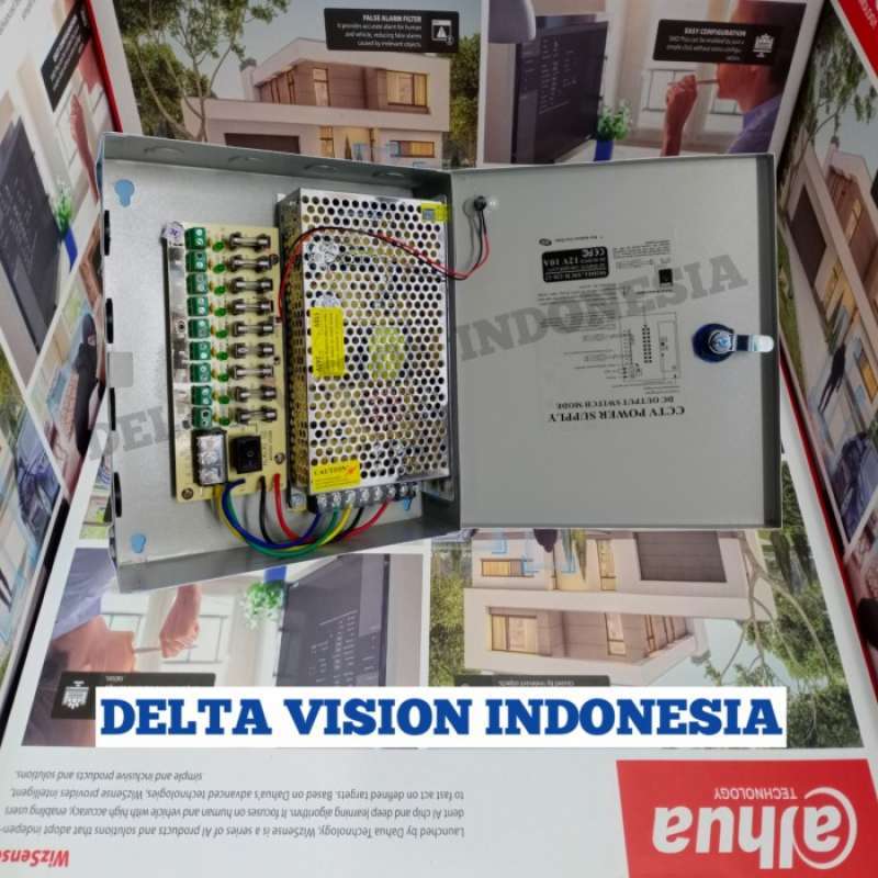 Promo Power Supply Box 10A 12v 9 CH cctv / PSU 12v 10a Box Panel Diskon ...