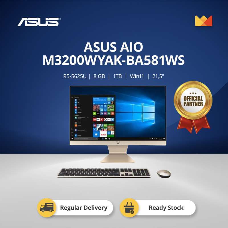Jual Asus Aio M3200wyak-ba581ws (r5-5625u/8gb/1tb/win11/21.5) - Black Di Seller Elit - Sunter ...