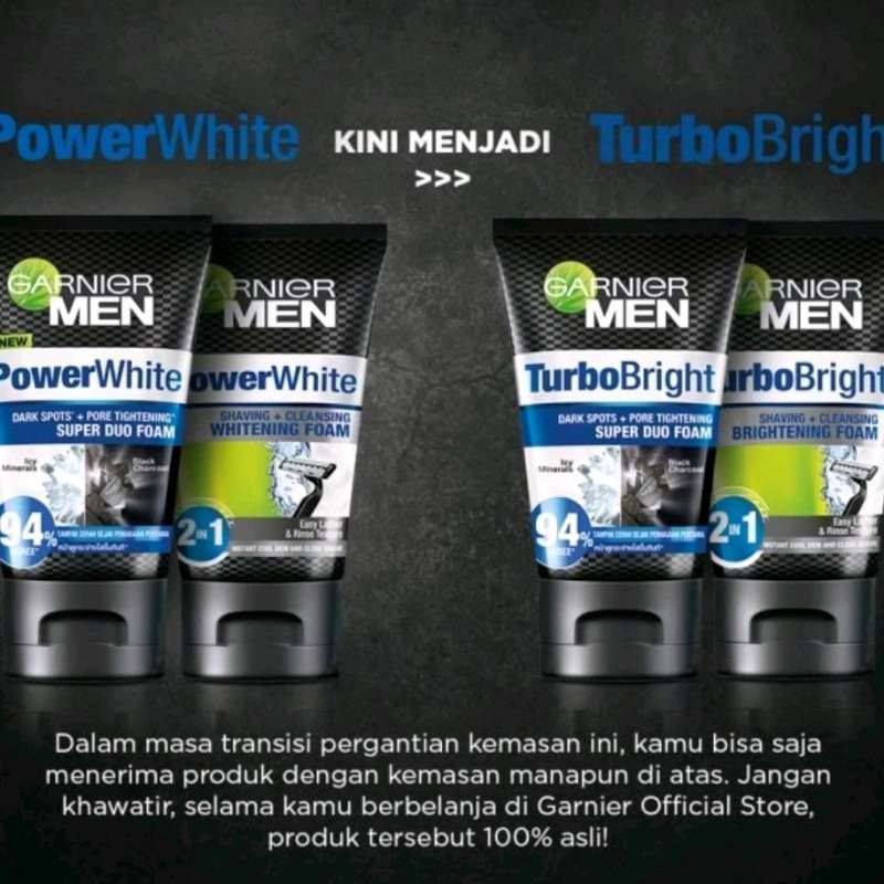 Jual GARNIER MEN POWER WHITE TURBO BRIGHT SUPER DUO FOAM, TURBO BRIGHT ... Jual GARNIER MEN POWER WHITE TURBO BRIGHT SUPER DUO FOAM, TURBO BRIGHT ...
