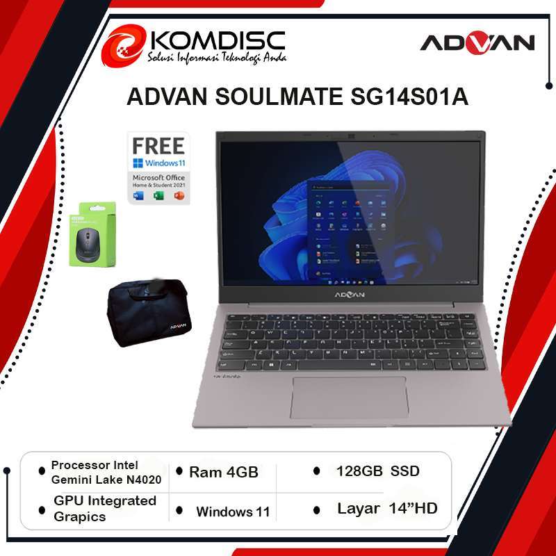 Jual Advan Soulmate Sg14s01a-1405 Intel Gemini Lake N4020/4gb/128gb ...