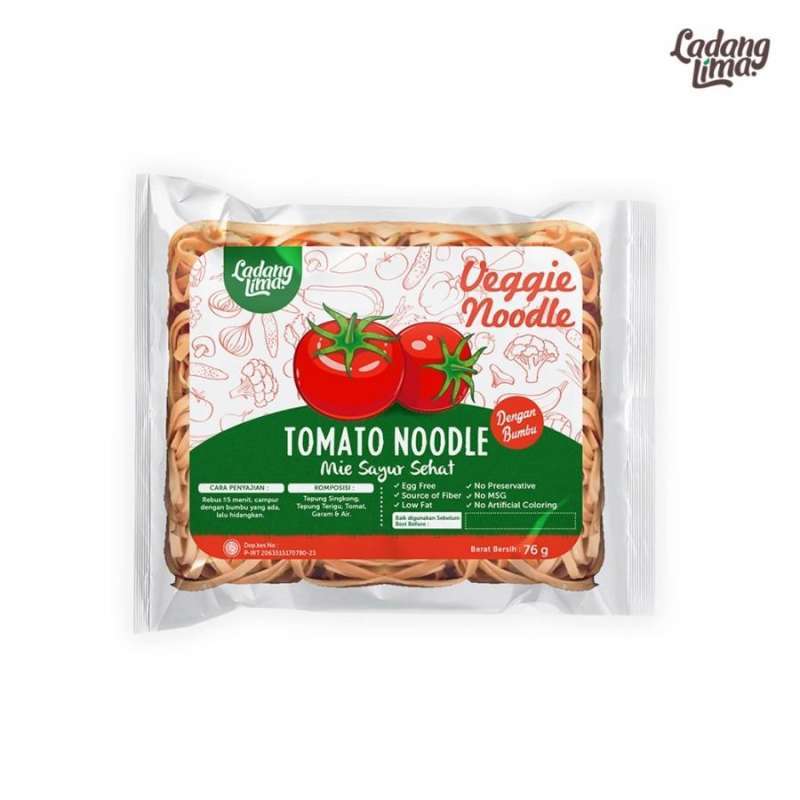 Jual ladang lima mie sayur / veggie noodle / mi beet / tomat / kale ...