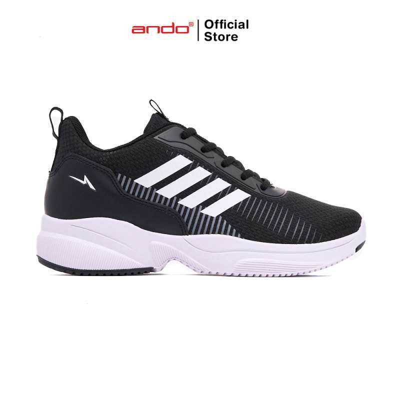 Jual Ando Official Sepatu Sneakers Lilla Wanita Dewasa - Hitam/Putih di ...