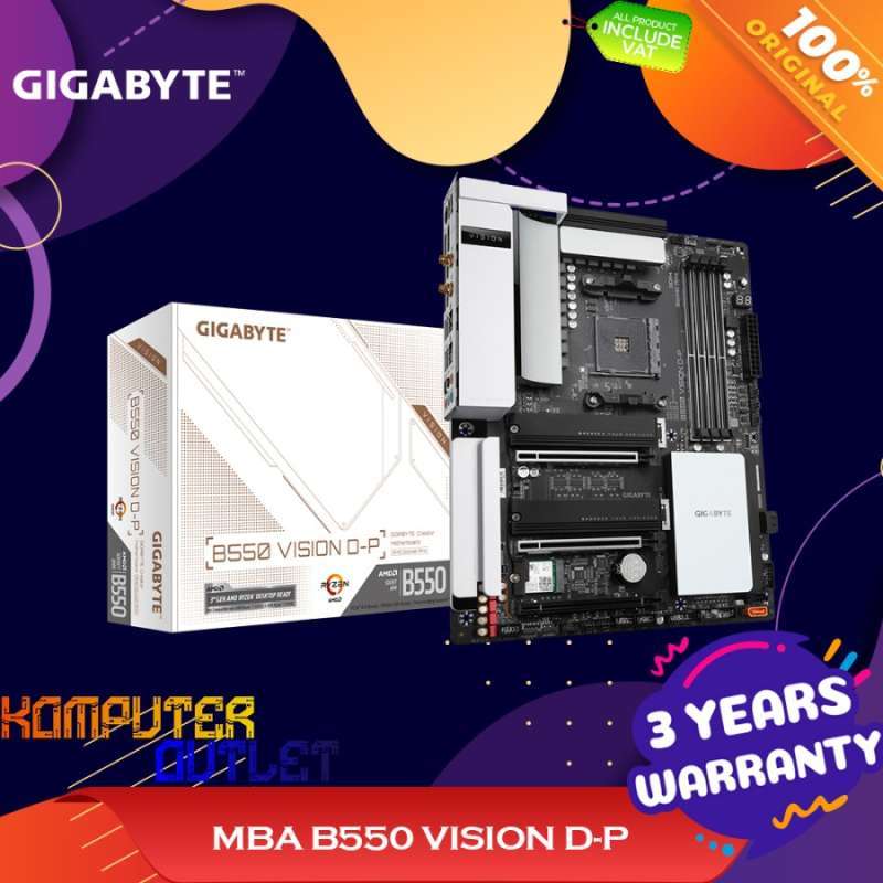 Jual GIGABYTE B550 VISION D-P MOTHERBOARD AMD SOCKET AM4 (B550 DDR4) di ...