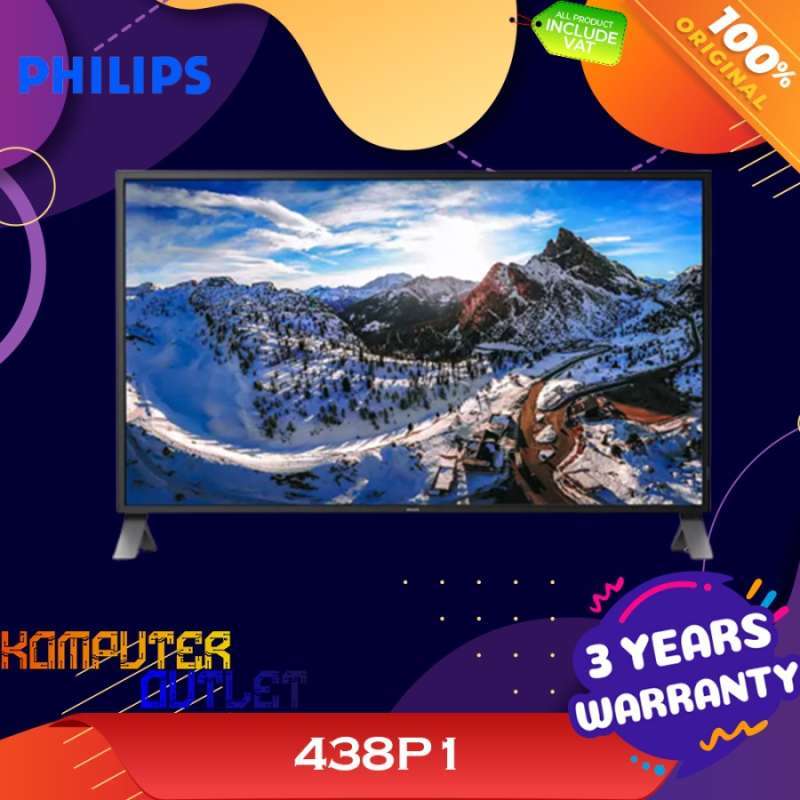 Jual Philips 438p1 - 43 Inch Ultrawide 4k Uhd Monitor (3840x2160) Ips ...