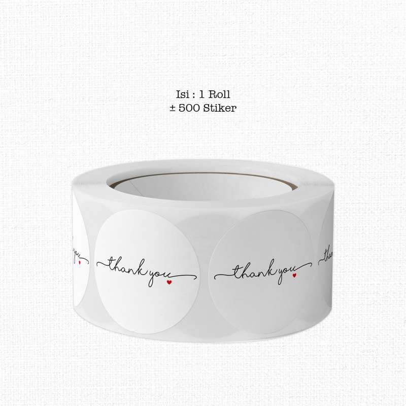 Promo Sk-c817 Sticker Thank You 1 Roll 500pcs Stiker Label Makanan ...