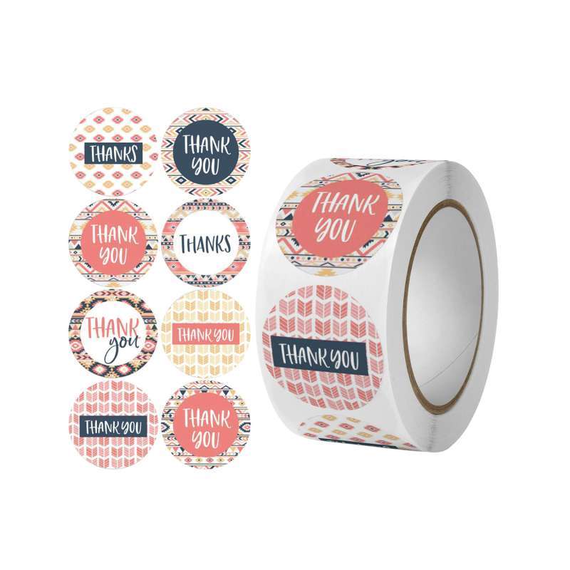 Promo Sk-c817 Sticker Thank You 1 Roll 500pcs Stiker Label Makanan ...