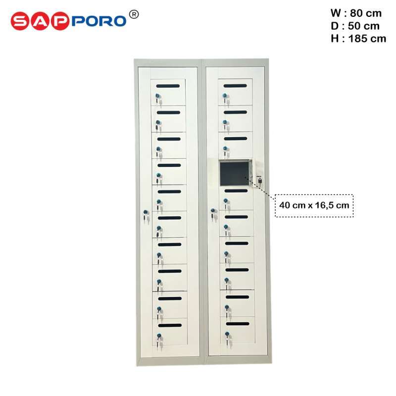 Promo Sapporo Furth - Loker Besi 20 Pintu | Steel Locker Handphone ...