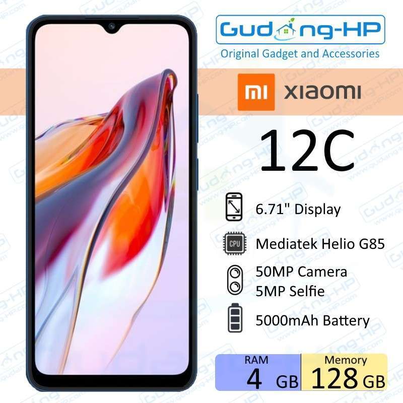 Jual Xiaomi Redmi 12C 4/128 GB Garansi Resmi di Seller Gudang-hp.com - Sumur Batu-3, Kota ...