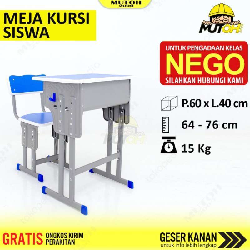 Promo meja sekolah meja belajar meja anak 1 set PAUD TK SD SMP SMA ...