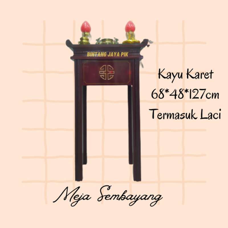 Promo Meja Altar/ Doa/ Sembayang Simple & Klasik Bahan Kayu Diskon 23% ...