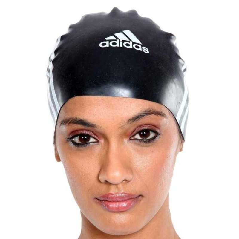 Jual Adidas Silicone 3 Stripes Swim Cap. Topi Renang. Original Di ...