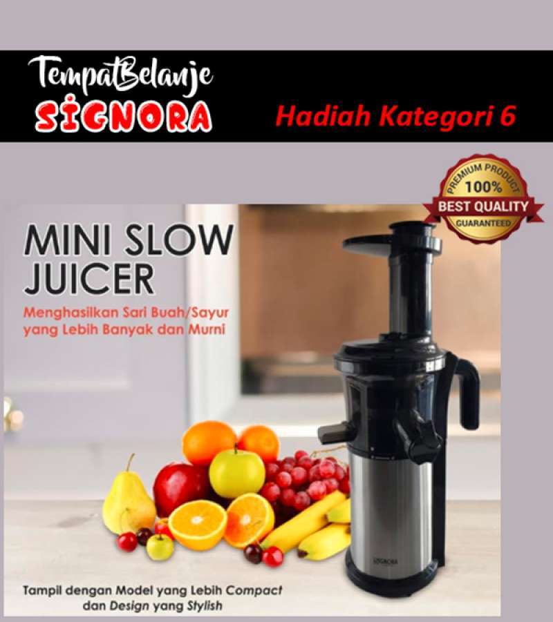 Jual SIGNORA NEW MINI SLOW JUICER BLENDER ALAT JUS BUAH SAYUR MINUMAN ...