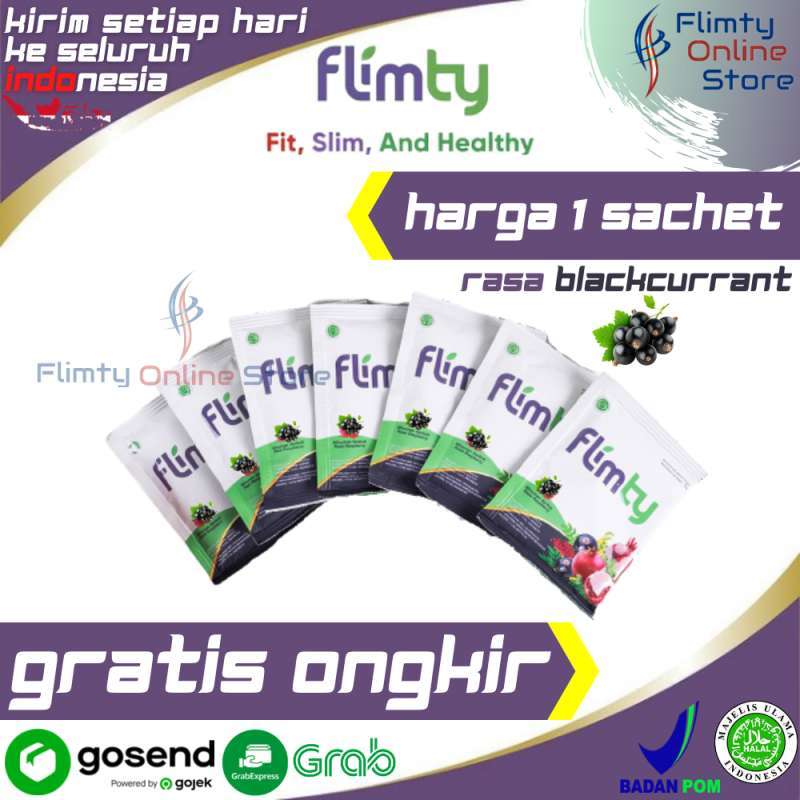 Jual 1 Sachet Flimty Fiber Rasa Blackcurrant Diet Detox Pelangsing ...