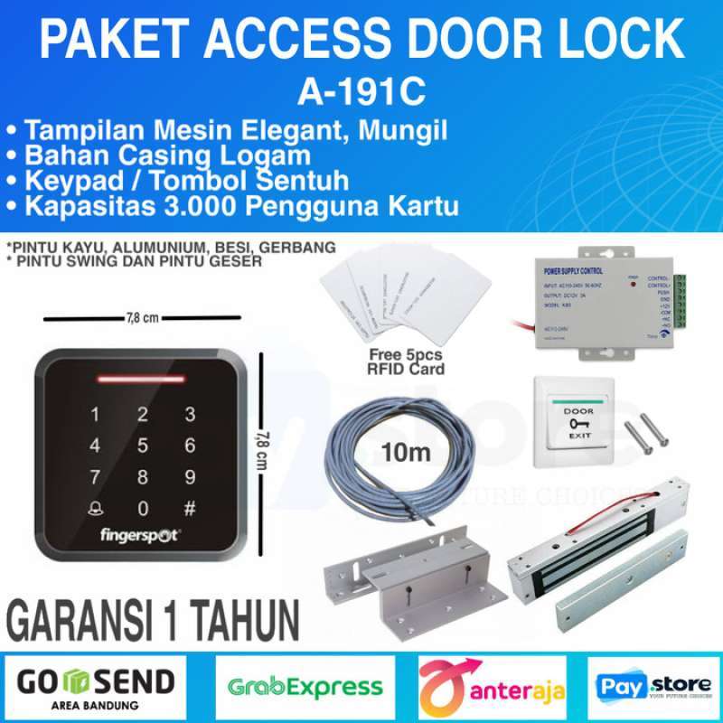 Jual Access Door A191c / Paket Access Control door Lock / Kunci Akses ...
