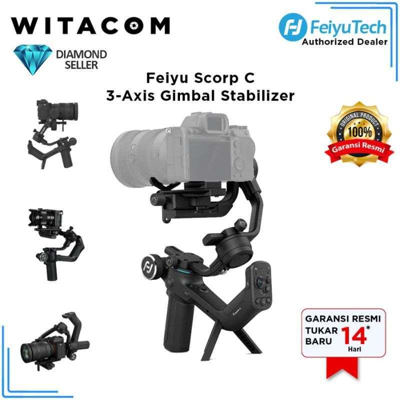 Promo Witacom - Feiyu Scorp C 3-axis Gimbal Stabilizer Kamera - Garansi Resmi Diskon 14% Di ...