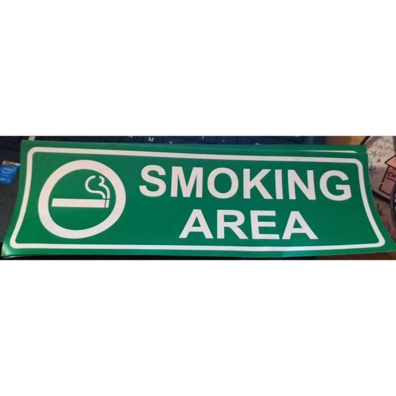Jual SIGN LABEL STICKER SMOKING AREA DIM 30X10CM STIKER K3 RAMBU di ...