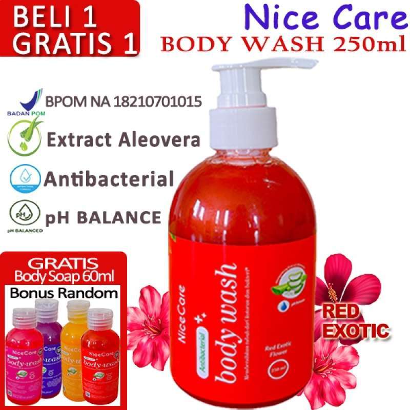 Jual Sabun Mandi Antibakteri Parfum 250ml Red Exotic Nice Care di ...
