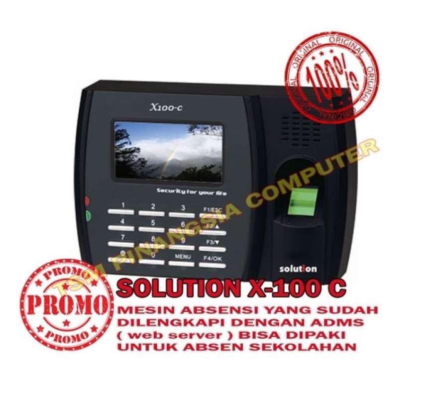 Promo Solution X100C Mesin Absensi Sidik Jari - Fingerprint Untuk ...
