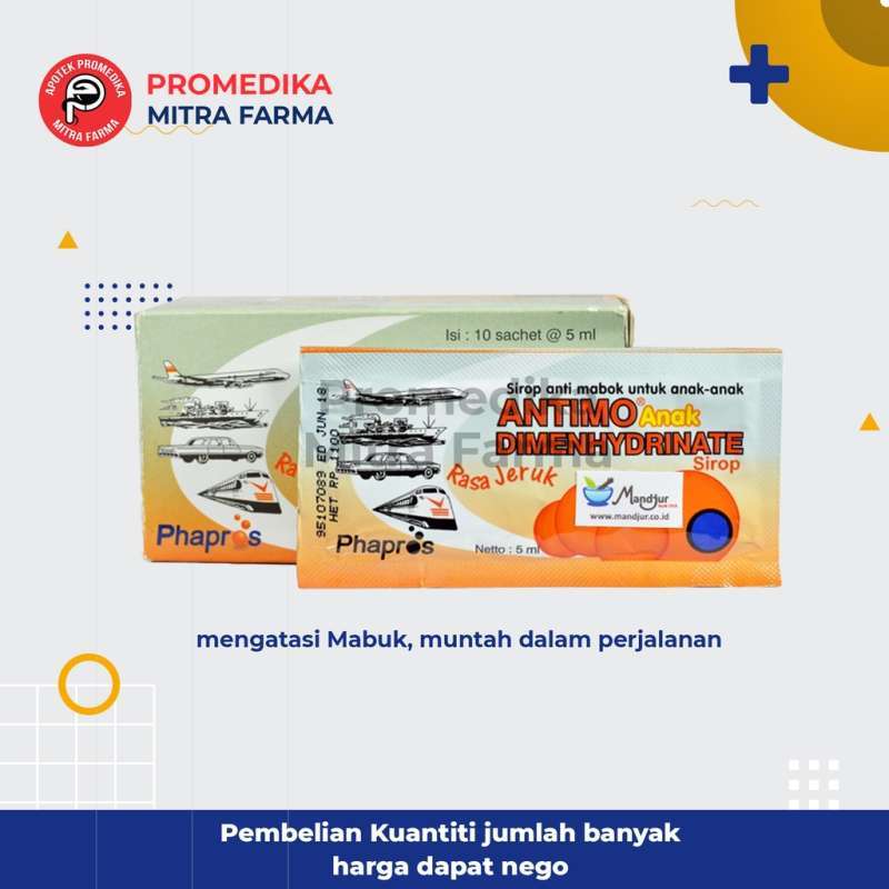 Jual Antimo Anak 5 ml Syrup/Sachet / Obat Mual dan Muntah Anak ...