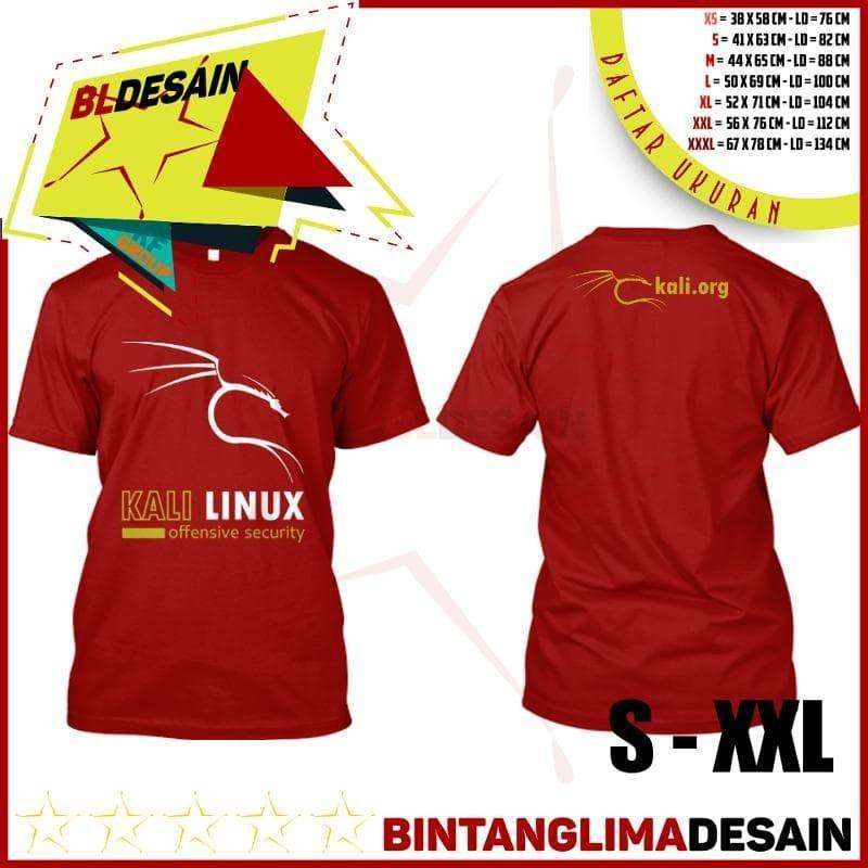 Jual Tshirt Kaos Kali Linux Hacker Keren Baju Kaos Distro Seri Tren Merah di Seller Bintanglima ...